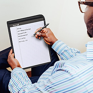 Samsill Professional Padfolio, Business Portfolio, Black, Includes 8.5 x 11 Writing Pad