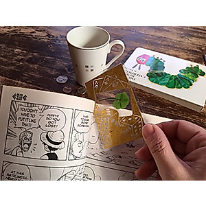 KIN-HEBI Real Four Leaf Clover, Preserved, Laminated Card, Gold Version, Cutting Picture “Good Luck & Cards Dices”, 3.54” x 2.36”