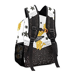 WOWPersonalTailor Cheers Black White Cheerleaders Waterproof Casual Daypack for Hiking Sports