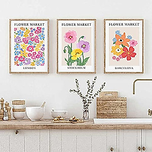 RBPRIDE Flower Market Poster Set of 6, 8x10 Inch Matisse Poster Flower Market Canvas Art Prints UNFRAMED , Abstract Floral Wall Art Modern Abstract Wall Art for Living Room Décor