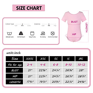 Phineein Girls Short Sleeve Team Basic Leotards For Kids (10-12years, Navy Blue)