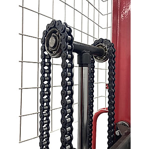 TECHTONGDA Manual Hydraulic Hand Pump Stacker Pallet Stacker Lift Truck Hydraulic Lift Handling Tools with 2200lbs Capacity 63" Lift Height for Single Sided Pallet