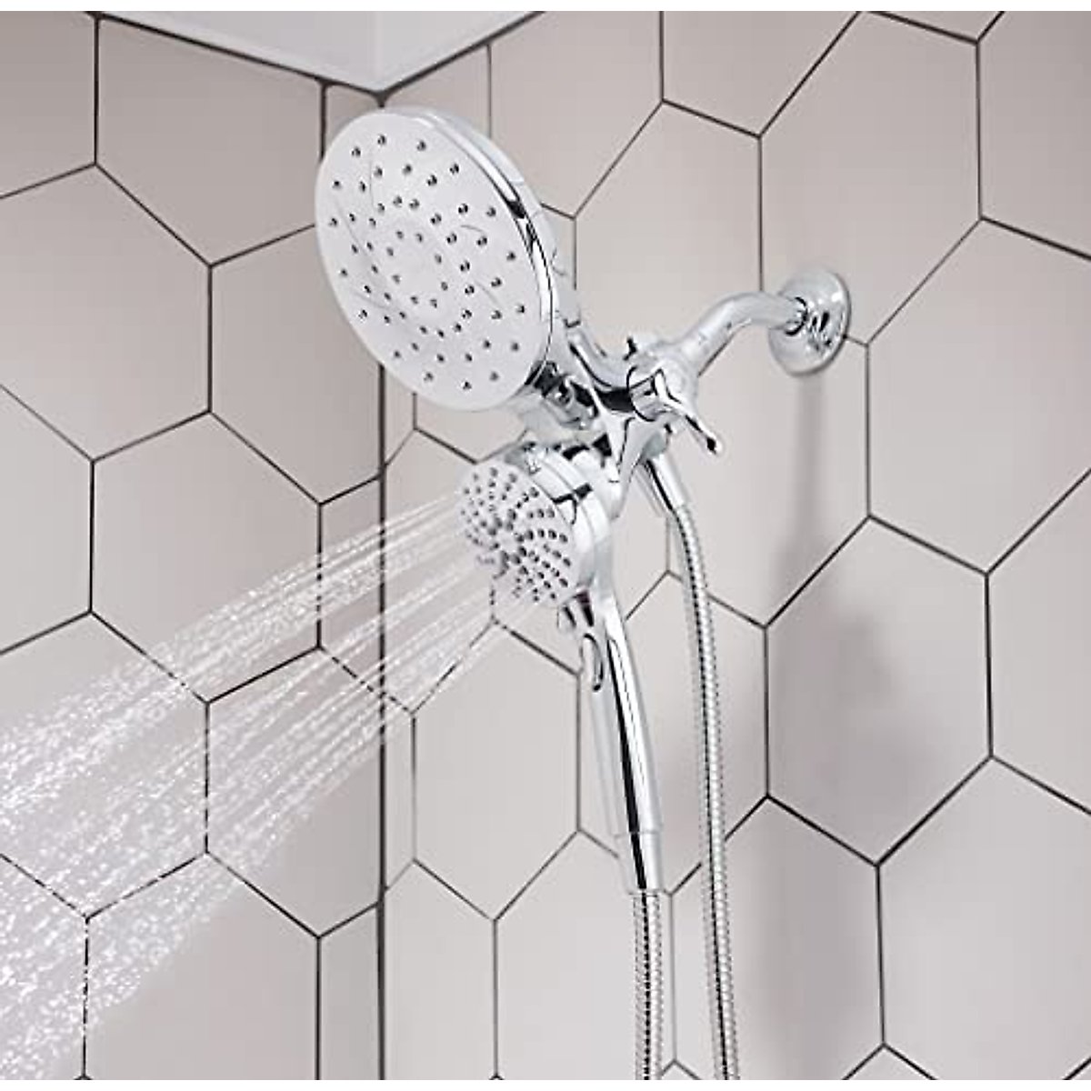Moen Engage Magnetix Chrome 2.5 GPM Handheld/Rain Shower Head 2-in-1 Combo Featuring Magnetic Docking System, Rain Shower Head with Handheld Spray, 26009