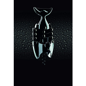 BarCraft Lazy Fish Corkscrew and Bottle Opener, Stainless Steel Wine Opener, 16.5 x 7.5 x 4.5cm, Silver