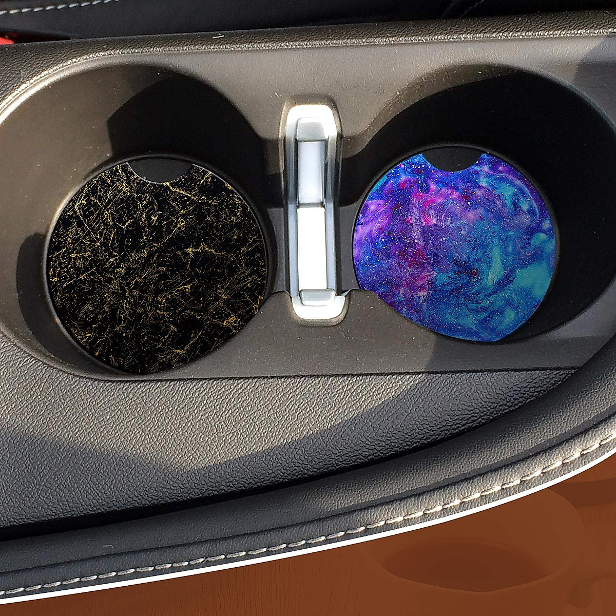 4 Pieces Silicone Resin Mold Keychain Pendant Mold DIY Coaster Mold Crafts Casting Mold Coaster Clay Mold for Homemade Coaster Jewelry Making Tool and DIY Keychain Decoration