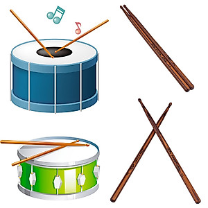 5A Wooden Drumsticks Drum Sticks Hard Maple Wood Drum Set Percussion Instrument Accessories of 1Pair