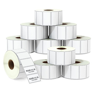 BETCKEY - 1.5" x 0.85" (38 mm x 22 mm) All Purpose Labels Compatible with Zebra & Rollo Label Printer,Premium Adhesive & Perforated [10 Rolls, 15000 Labels]