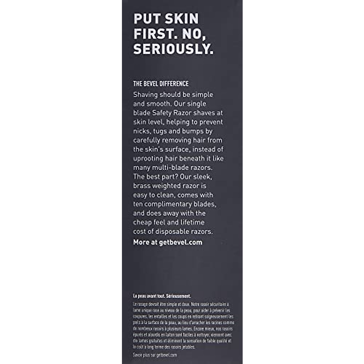 Bevel Safety Razor with Brass Weighted Handle and 10 Double Edge Safety Razor Blade Refills, Single Blade Razor for Men, Designed for Coarse Hair to Prevent Razor Bumps