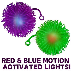 Set of 6 Jumbo 5" Light Up Puffer Ball Yo-Yos by Pudgy Pedro’s Party Supplies