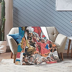 Singer Rapper Blanket Tyler Throw Blanket Singer Plush Soft Throw Blankets for Bedroom Sofa Living Room Throws Creator Merchandise Fan Gift 50"x40"