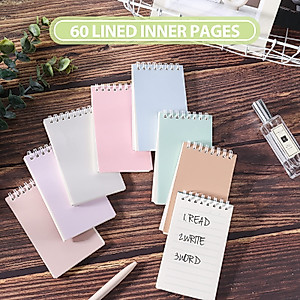 Ddaowanx Small Notebooks,3x5 Pocket Spiral Notepads With Lined Pages - The Perfect Little Mini Notebook to Stay Organized and Boost Productivity at Work or School (8, Cute Colors)