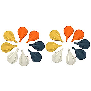 Gullor HW032 Medium Utility Hooks, 16 Hooks, Strong Non-Marking Plastic Punch-Free Waterproof, Colored Hot-air Balloon Shape