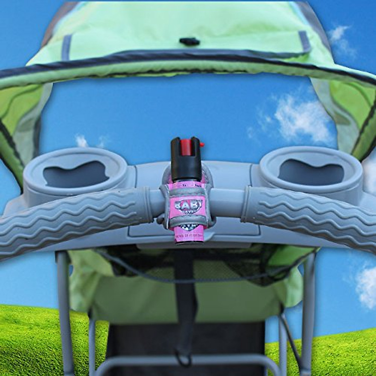 Baby Saver Pepper Spray For Women - Made For Wheeled Joggers And Baby Strollers - Fits Easily On Bars - Running - Jogger - Walking - Baby Safety