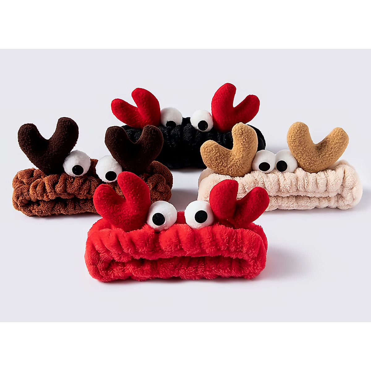 GK-O Creative Face Wash Hair Band Cute Cartoon Crab Headband Cute Funny Hair Hoop (Red)
