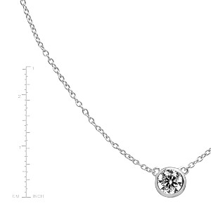 Silpada 'Marvel' Cubic Zirconia Necklace in Sterling Silver, 16" + 2"