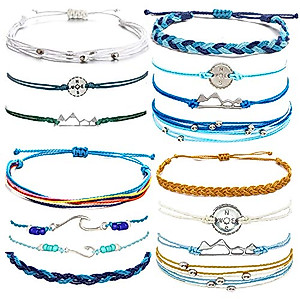 choice of all String Bracelets for WomenMen Summer Wave Bracelet Set for Teen Girls Waterproof Surfer Ankle Bracelet for Men Boys Friends