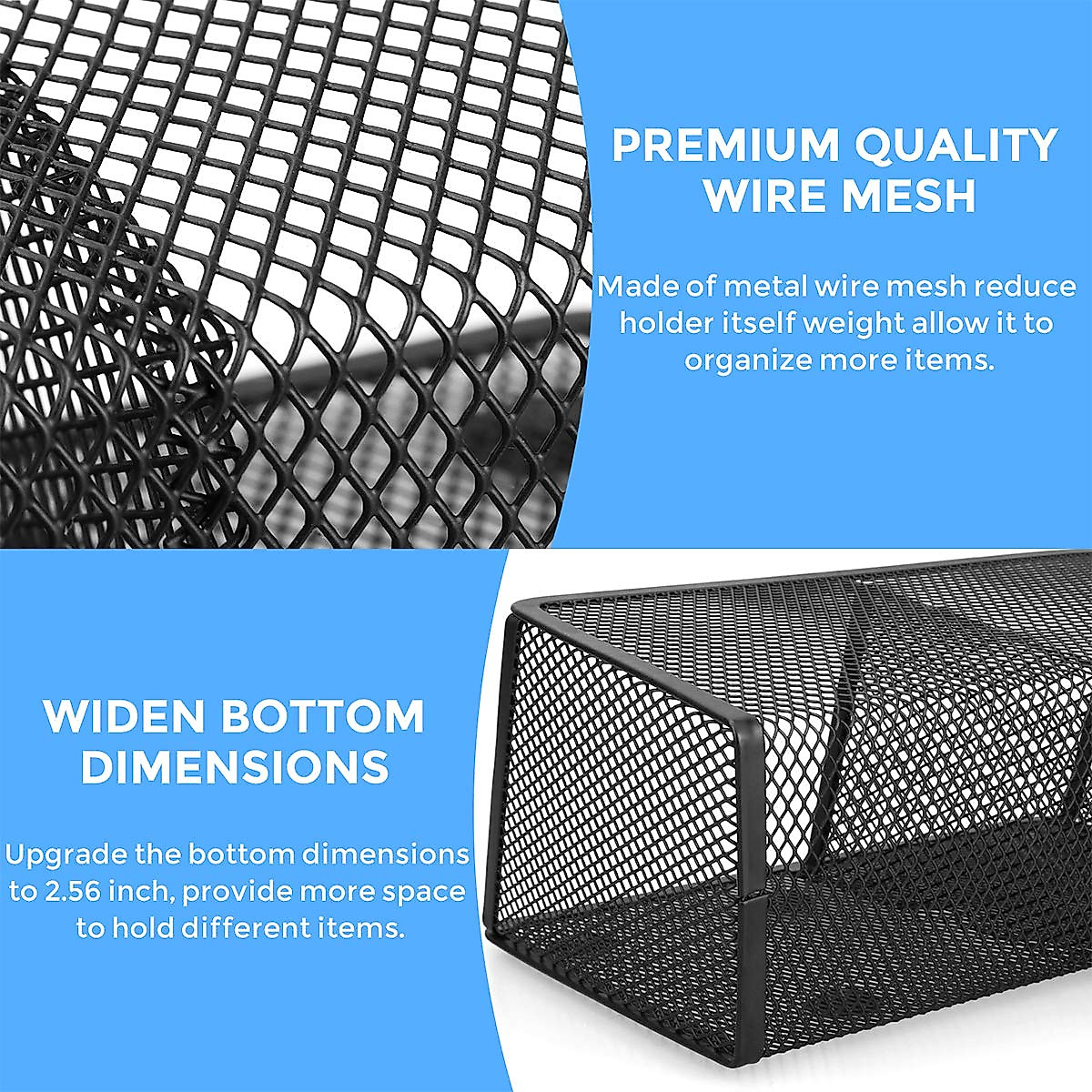 VICNOVA Magnetic Pencil Holder, Metal Strong Magnet Pen Cup, Magnetic Marker Storage Basket Organizer to Hold Whiteboard Refrigerator Fridge Locker Accessories