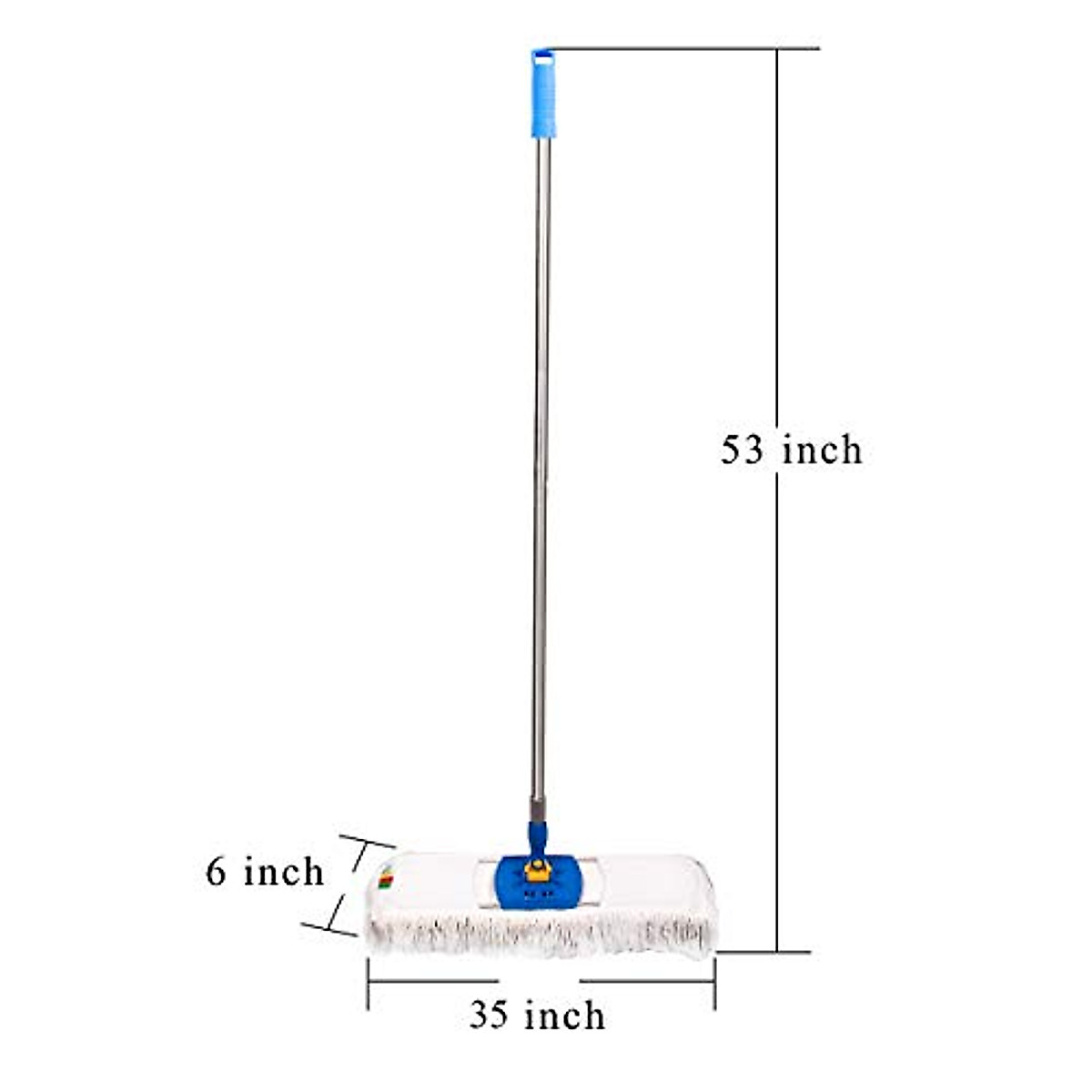 YCUTE Commercial Strength Cotton Dust Mop Refill, Thick Tufted Replacement Head for Home & Commercial Use, Fits Standard Size Mop Frame, Perfect for Hardwood, Laminate, Concrete (35")