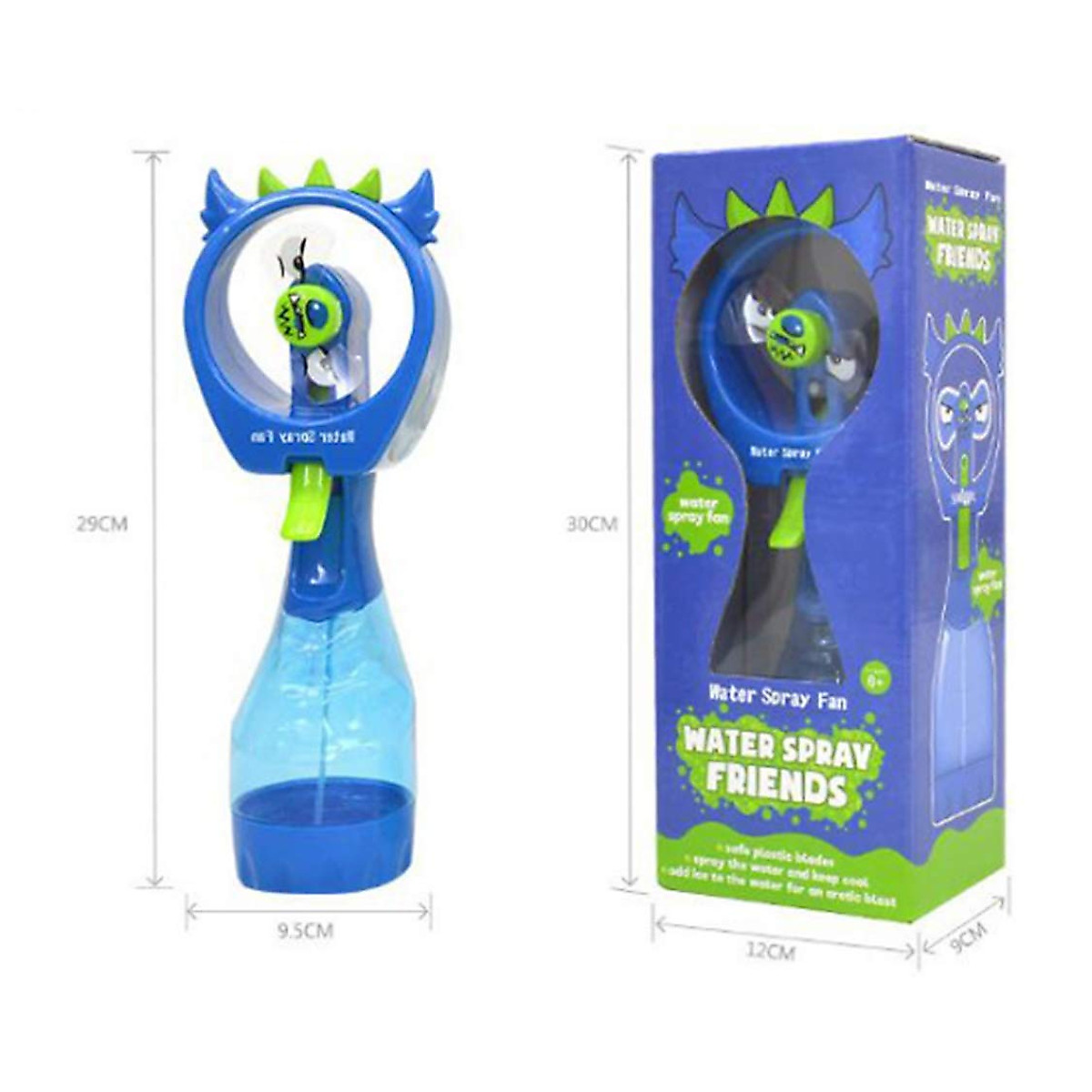 Handheld Misting Fan Mini Personal Portable Water Spray Fan Battery Operated Fan Personal Misting Bottle Portable Handheld Fan Batteries Included Held Cooling Mister Blower Perfect for Outdoor, Blue