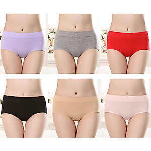 xctdehyi Underwear for Women Cotton Mid Rise Briefs Soft Strech Ladies Breathable Panties 16 Pack (as1, alpha, l, regular, regular, Multicolor-16 pack)
