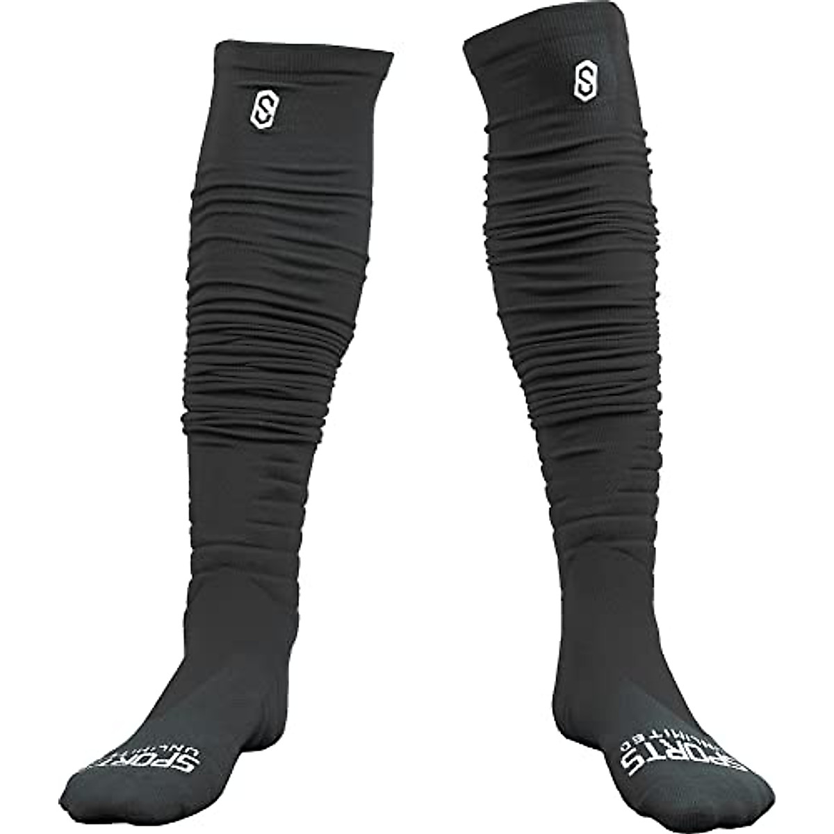 Sports Unlimited Gameday Drip Scrunch Football Socks, Adult Extra Long Padded Sport Socks, Sold as a Pair