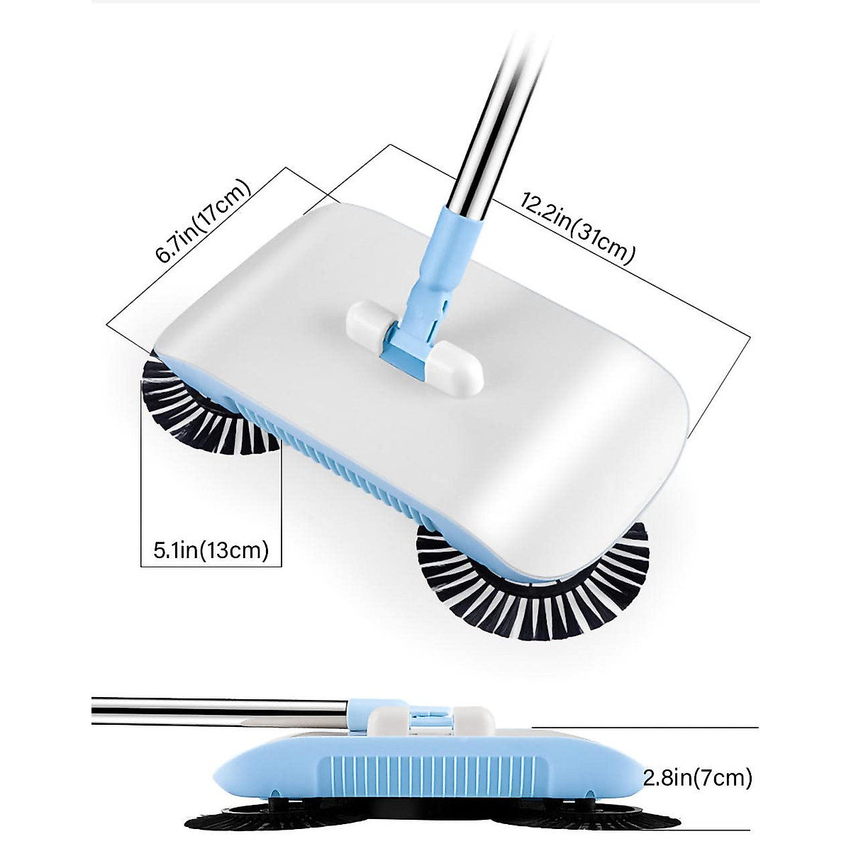 FEMUN,Broom and Dustpan,Broom and Dustpan Set,Broom with Dustpan Combo Set,Broom/mop/dust pan 3 in 1,Sweeping and Mopping in one,Hand Sweepers - Suitable for Home, Office, Hall, Outdoor