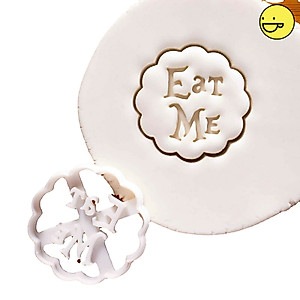 Eat Me Cake Alice In Wonderland Crazy Teapot Drink Me Treat Dessert Quotes Mad Cutter Cookie 2024 Cookie Molds With Good Wishes (Color : 3pcs)