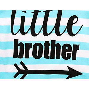 DPSKY Newborn Baby Sleeper Gowns & Headband Little Sister Brother Printed Striped Baby Sleeping Bag (blue)