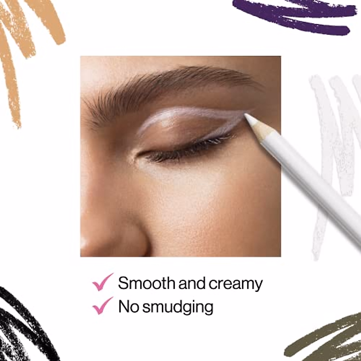 wet n wild Color Icon Kohl Eyeliner Pencil, Rich Hyper-Pigmented Color, Smooth Creamy Application, Long-Wearing Matte Finish Versatility, Cruelty-Free & Vegan - You're Always White!(Pack of 2)