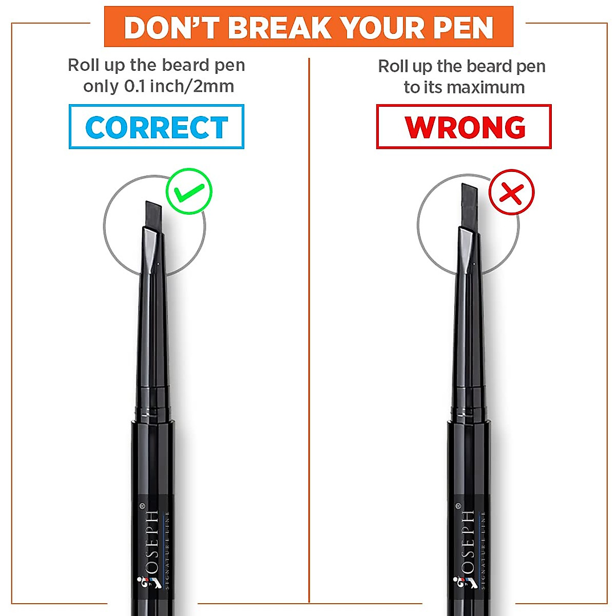 Joseph Signature Line Beard Pencil (Black)