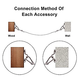 BEDLLEL Stainless Steel Cable Light Kit, String Lights Guide Wire Globe Outdoor Hanging Kit for Garden or Patio Include 150 fts Cable, Turnbuckle and Hooks