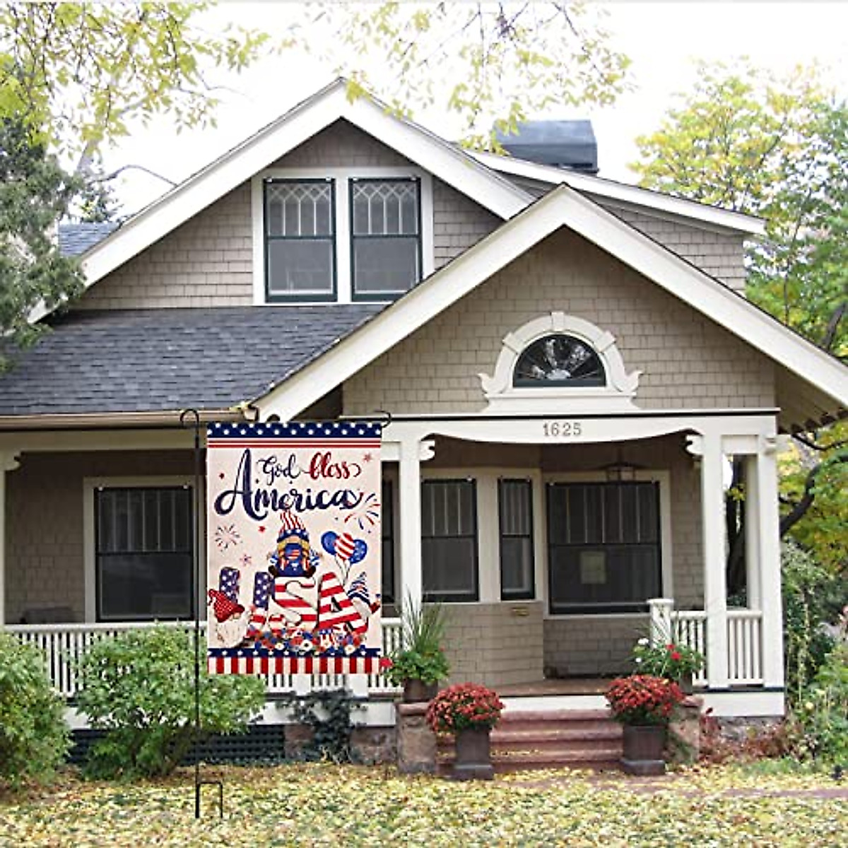 American Garden Flag 12x18 Inch Double Sided 4th of July Day Independence Day USA Mini Garden Yard Flags for Holiday Outdoor Decorations