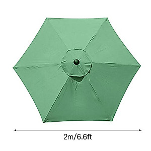 QLINDGK 6.3ft Patio Umbrella Replacement Canopy Cover, Market Umbrella Outdoor Umbrella Canopy for Backyard, Poolside, Lawn and Garden