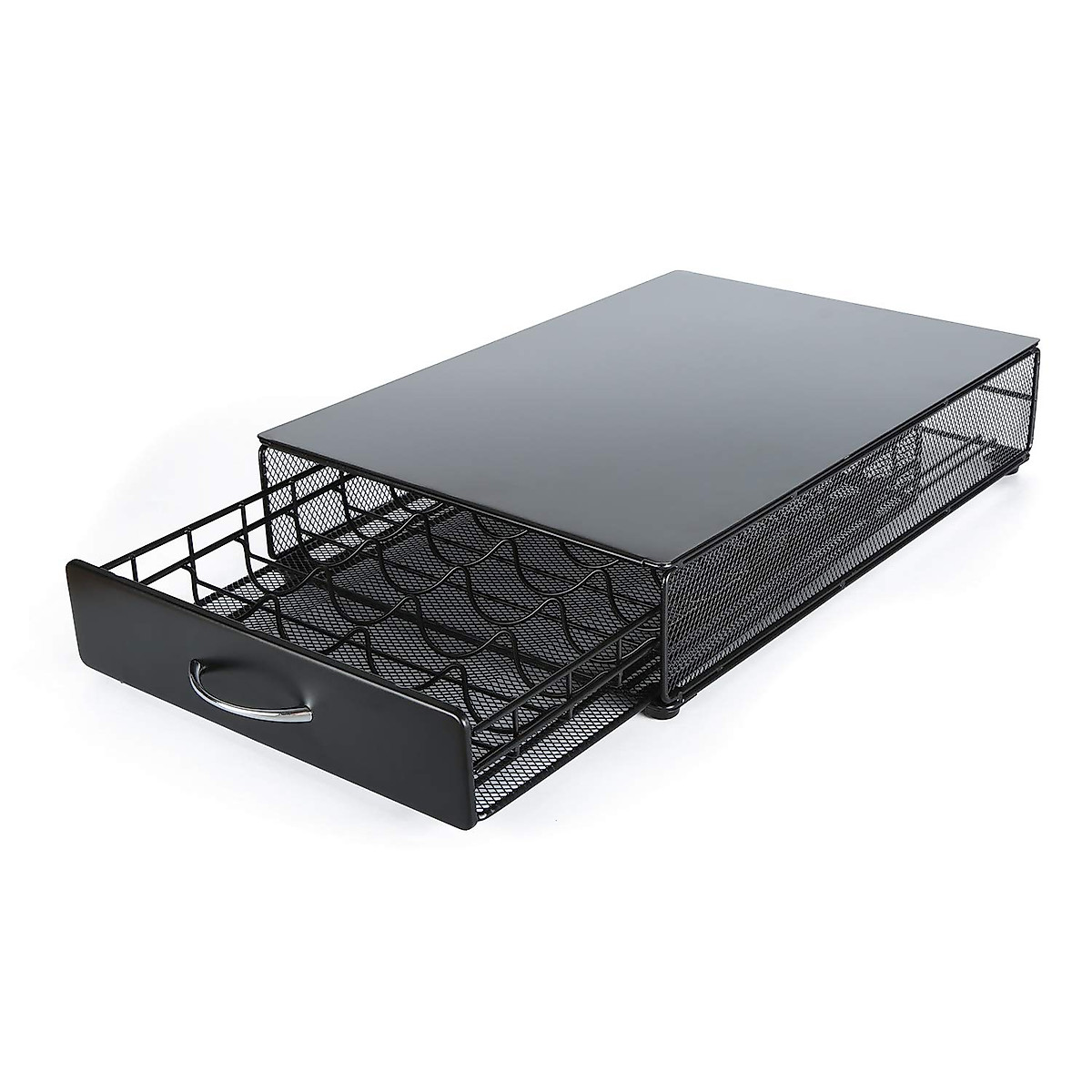 HiveNets Nespresso Vertuoline Capsule Storage Drawer Vertuo Coffee Holder Metal Multiple Flavors Pods Organizer 40 Pcs Capacity