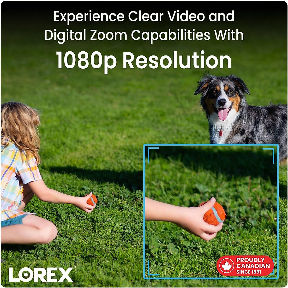 Lorex HD Security Camera System w/ 1TB DVR – 8 Channel Home Security System w/ 4 Analog Bullet Cameras – Smart Motion Detection, Long Range IR Night Vision, Weatherproof Surveillance