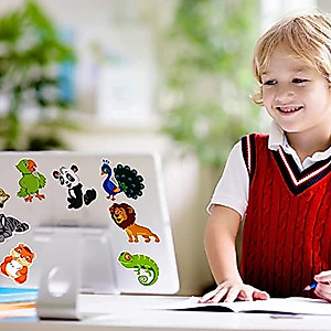 100 Cute Animal Stickers for Water Bottles EL NIDO Waterproof Aesthetic Animal Stickers for Kids Teens Girls and boy, Vinyl Farm Sea Zoo Safari Animal Perfect for Laptop Scrapbooking Stickers, Animal Sticker Pack Christmas Stocking Stuffers