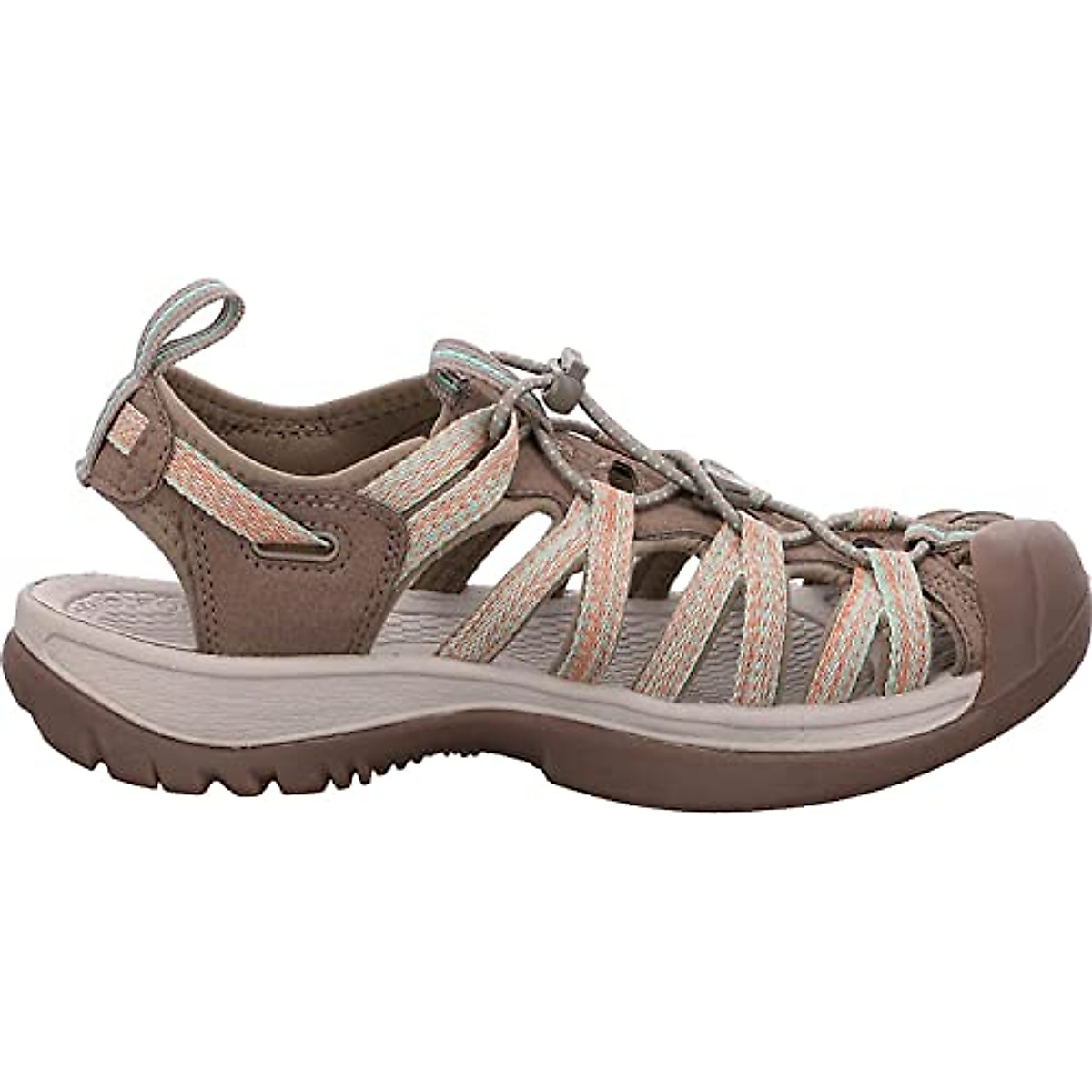 KEEN Whisper Sandal - Women's Taupe/Coral, 7.5