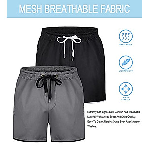 FLYFIREFLY Men's 4" Workout Running Shorts Quick Dry Lightweight Gym Yoga Shorts