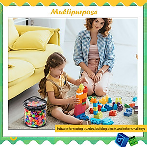 Ribbonlic 6 Pcs Toy Storage Bags, PVC Clear Toy Organizing Bags with Zipper, Waterproof Toy Bags for Board Games, Building Blocks, Puzzles and Small Toys