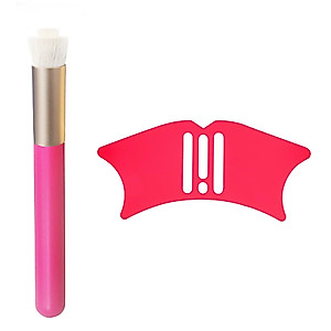 Idefair Nose Contour Stencil Shadow Tool, 4 in 1 Reusable Silicone Nose Contour Shadow Highlighter Template Brush Tool, Multi-Functional Makeup Applicator for Nose Eyeliner Shadow Lip