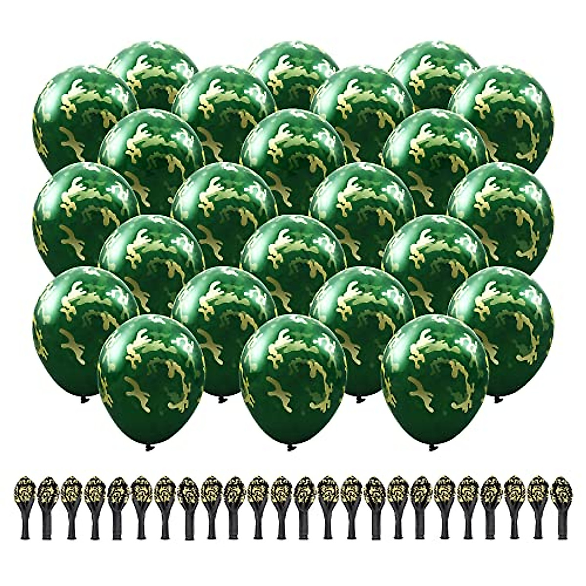 Camouflage Balloons. 24 per Pack. High Grade Latex 12 Inch Size. Perfect for Outdoors Themed, Hunting, or Military Celebration or Party.