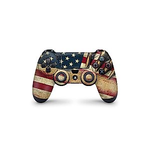 ZOOMHITSKINS Compatible with PS4 Controller Skin, USA America Flag Patriot American Country Love, Durable, Vinyl, Made in The USA