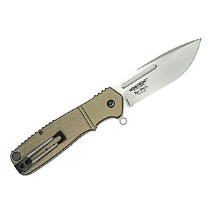 COLUMBIA RIVER KNIFE & TOOL CRKT Homefront Aluminum Folding Pocket Knife: Take Apart Field Strip, Satin Blade, Flipper Open, Liner Lock, Aluminum Handle, Deep Carry Pocket Clip K270GKP
