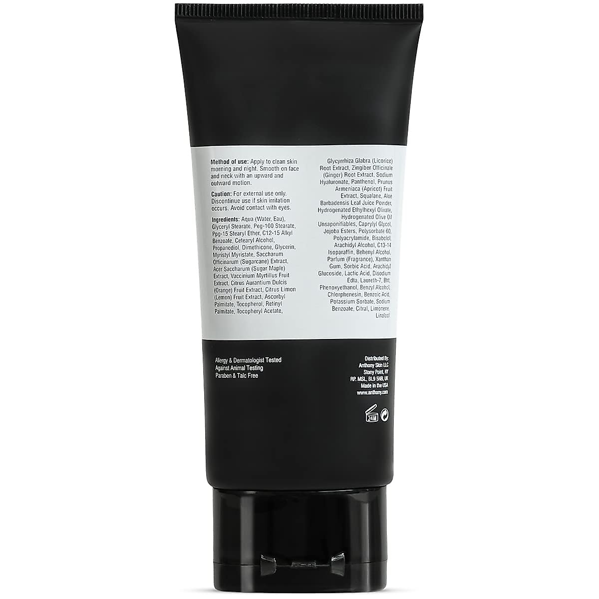 Anthony All-Purpose Facial Moisturizer – Men’s Hydrating Lotion for Dry Skin – Lightweight, Non-Comedogenic, Anti-Aging Formula – 3 Fl Oz