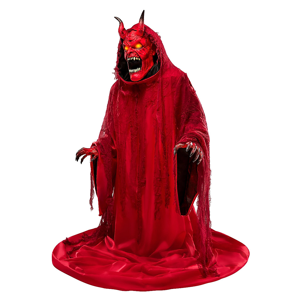 Spirit Halloween 4.9 Ft Hell Spawn Animatronic | Animated Decoration | Body Extends | Light Up LED Eyes | Speaks Phrases