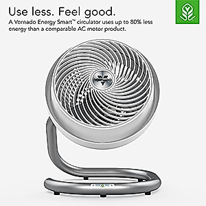 Vornado 723DC Energy Smart Full-Size Air Circulator Fan with Variable Speed Control, White, Large