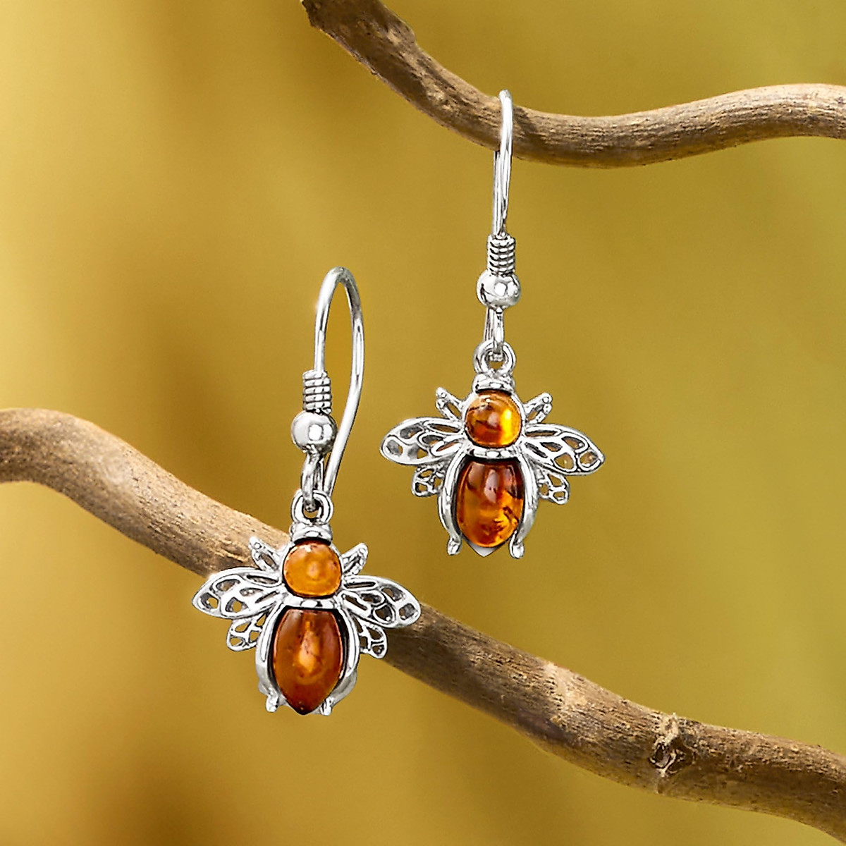 Ross-Simons Bumblebee Earrings in Sterling Silver