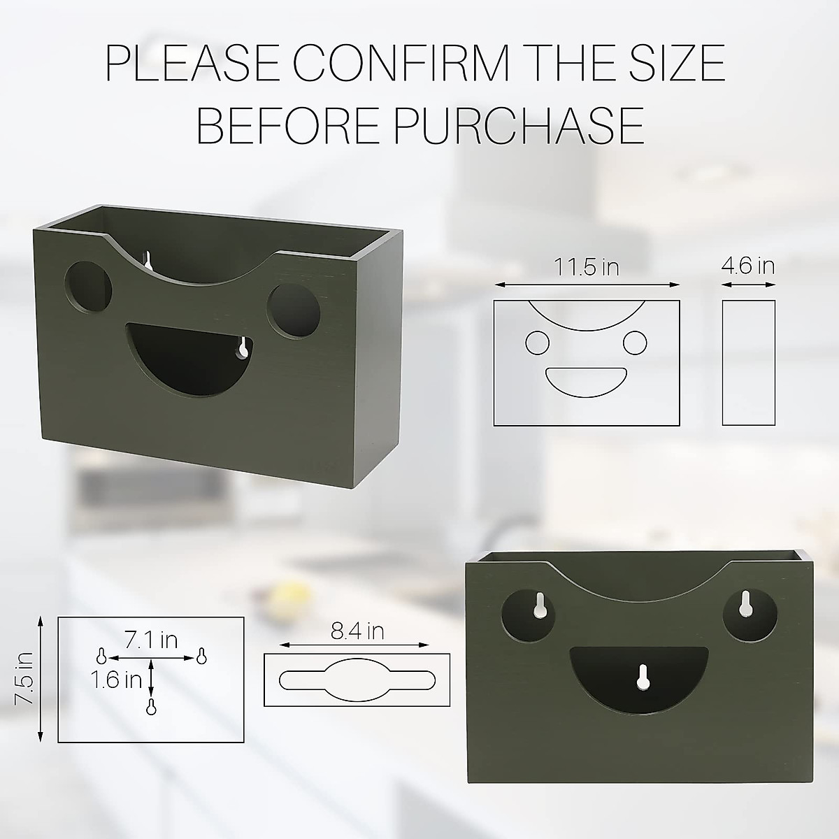 Paper Towel Dispenser Countertop or Wall Mount by HTB, Manual Bamboo Paper Hand Towel Holder Compatible with Trifold，C Fold, Z Fold, Multifold Paper Towels for Bathroom, Kitchen, Office