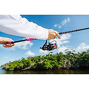 PENN Passion Spinning Reel and Fishing Rod Combo, Black Pink