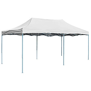 Professional Folding Party Tent,Outdoor Gazebo, Hardtop Gazebo,Backyard Gazebo,Garden Gazebo,UV and Water Resistant,for Parties,Wedding,Outdoor Events,BBQ,9.8'x19.7' Steel White
